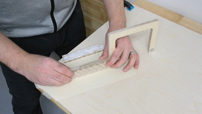 Patterned Plywood Handle (Step-by-Step with Herringbone Design ...