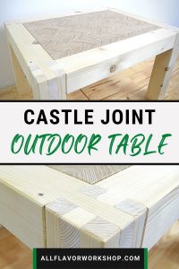 Castle Joint DIY Outdoor Coffee Table with Herringbone Tabletop ...
